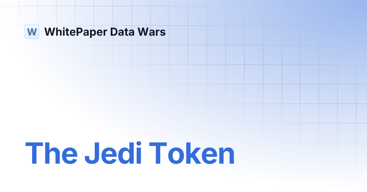 The Jedi Token | WhitePaper Data Wars